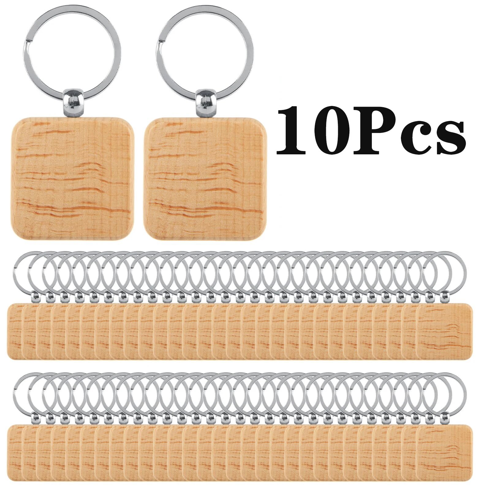 Деревянные заготовки для ключей 10Pcs