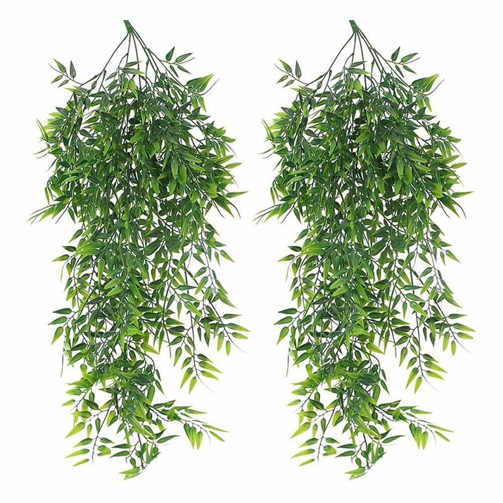 2 шт Искусственные бамбуковые листья и лозы