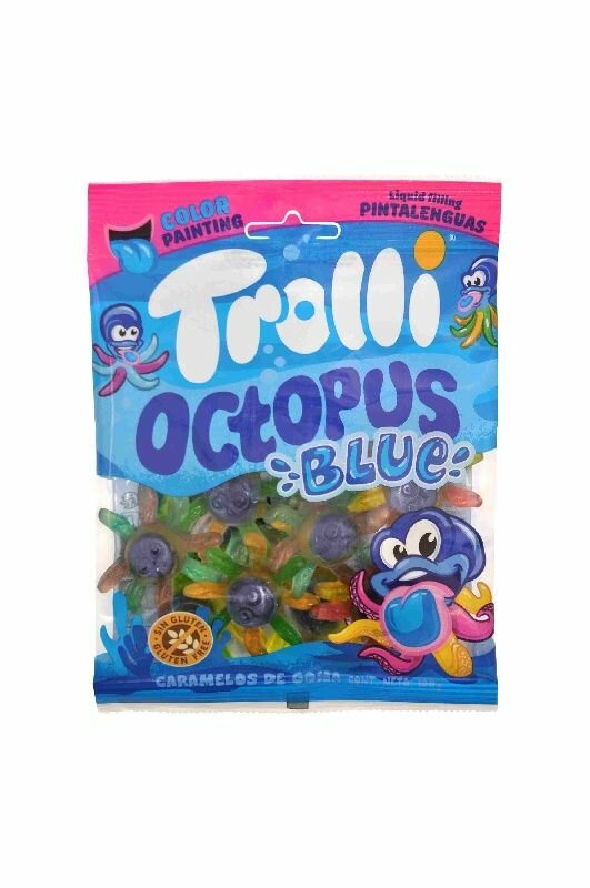 Мармелад TROLLI ОCTOPUS BLUE Голубой осьминог 100г