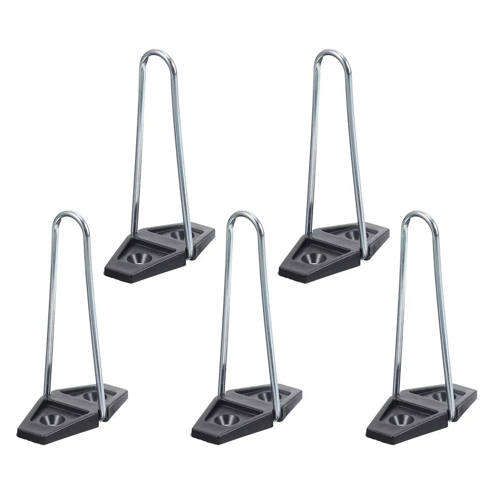 Пять черных пластиково-металлических креплений для фоторамок для устойчивой настольной подставки