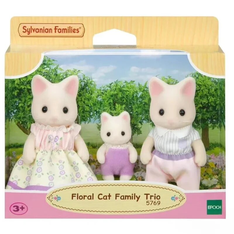 Фигурки Sylvanian Families Floral Cat Family Trio, Цвет: D