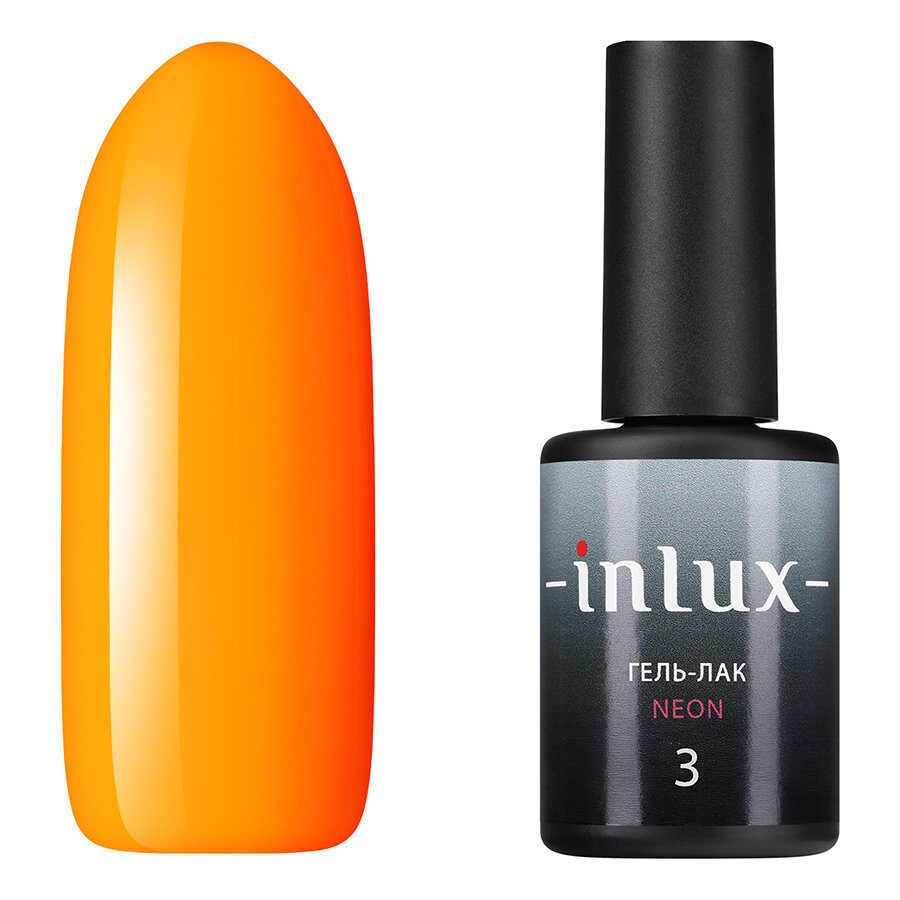 INLUX, Гель-лак NEON №3 оранжевый неон, 8 мл
