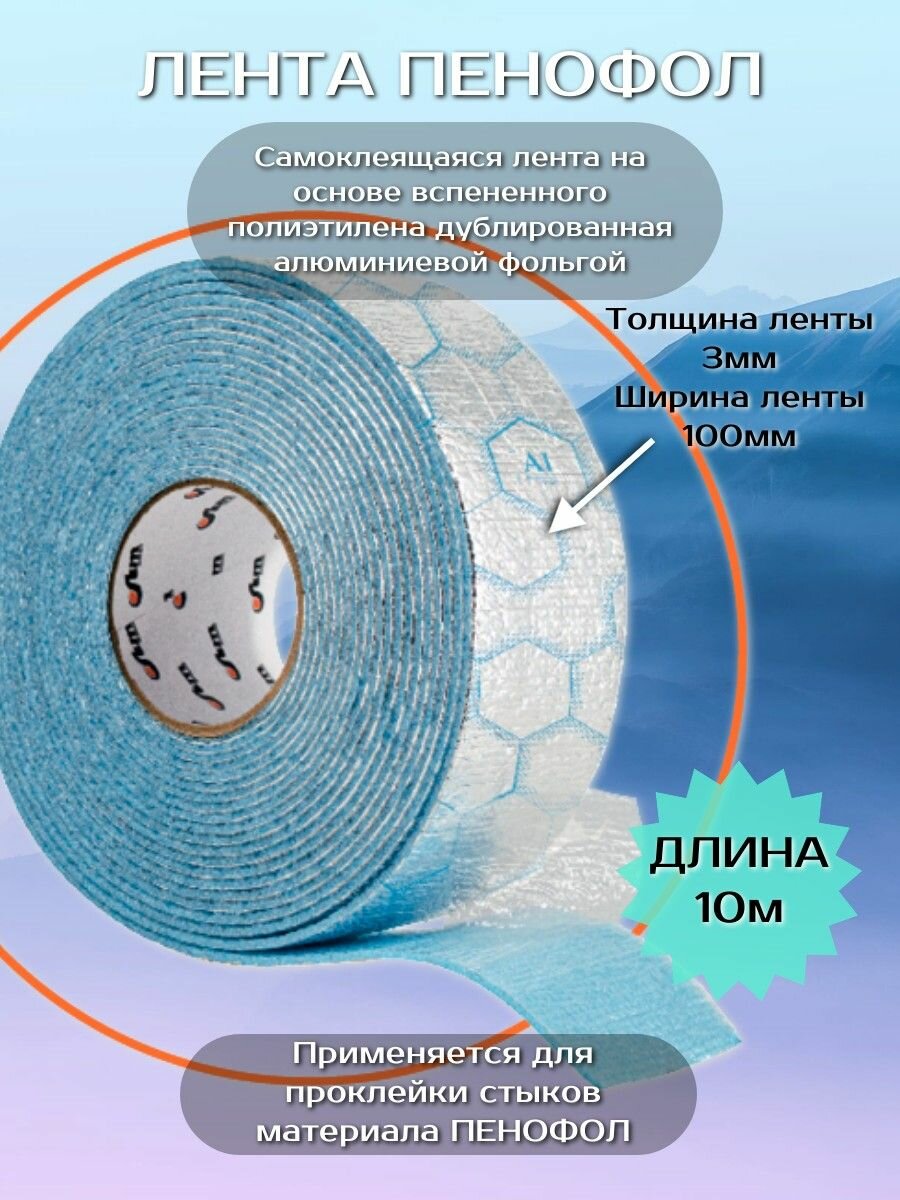 Лента Пенофол 2000 Тип С, толщ. 3мм, дл.10м, шир.100мм