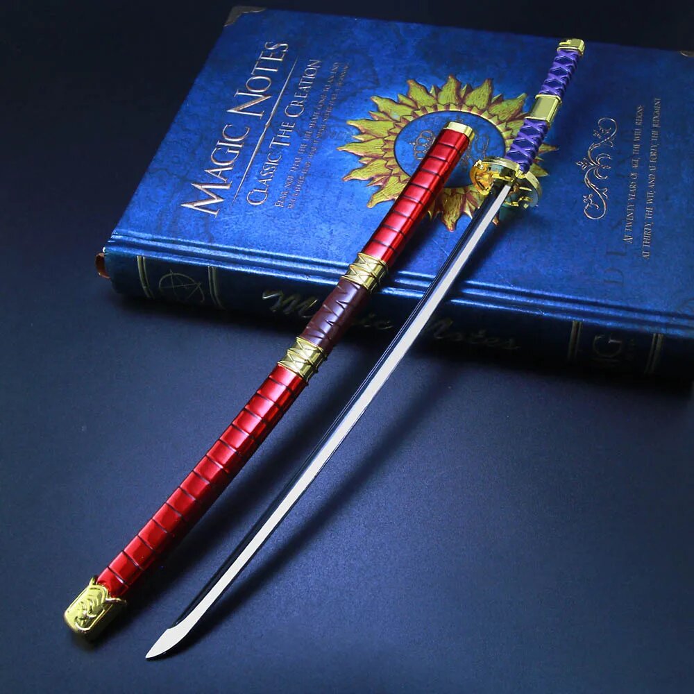 Металлический брелок катана One Piece Zoro, цвет Onikiri knife