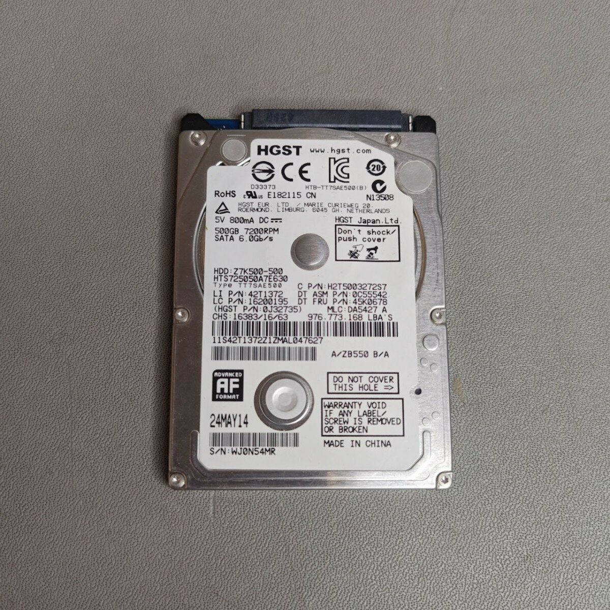 Жесткий диск Hitachi HTS725050A7E630 500Gb 7200 SATAIII 2,5" HDD