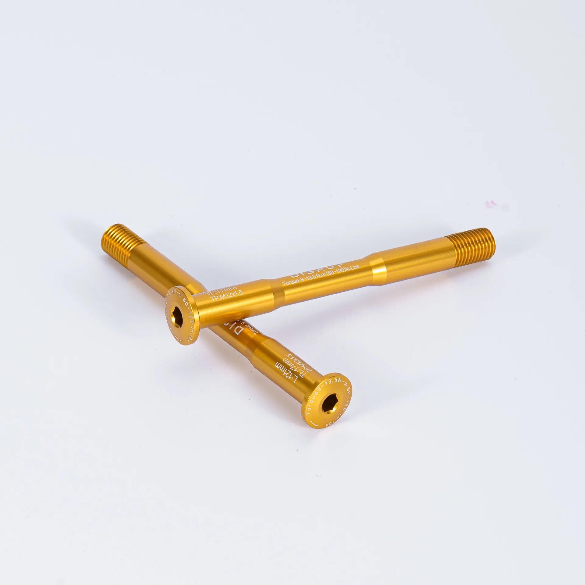 Алюминиевая сквозная ось велосипеда, Желтый, M12*1.5, 175mm