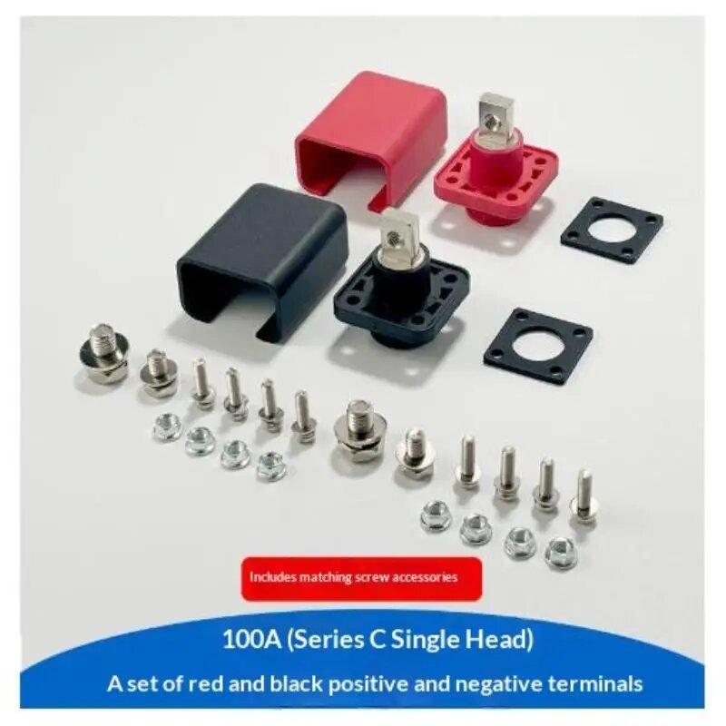 Клеммный разъем для литиевой батареи 100А 120А, пластиковый+металл, красный+черный A3