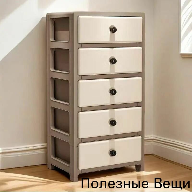 Пластиковый комод 29.5x22.5x58.5 см — компактный органайзер для хранения в ванной, офисе, детской удобен