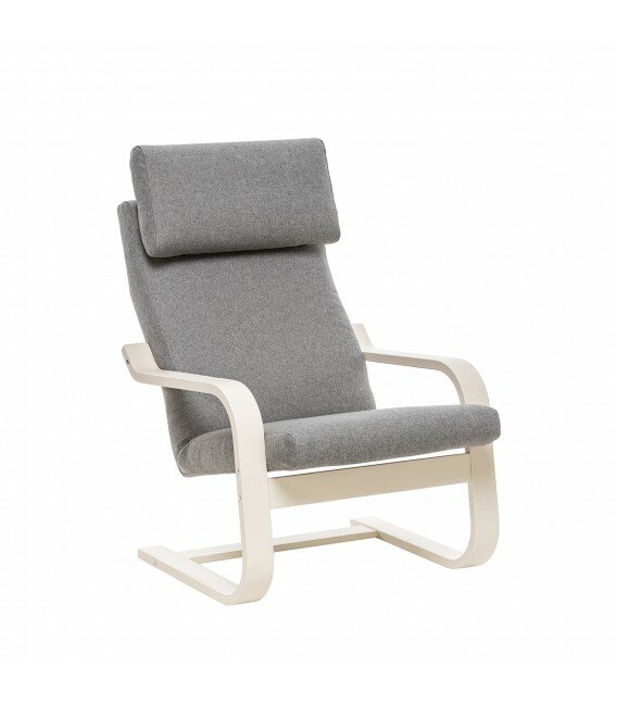 Кресло Leset Сириус, слоновая кость, ткань рогожка, Lunar Ash