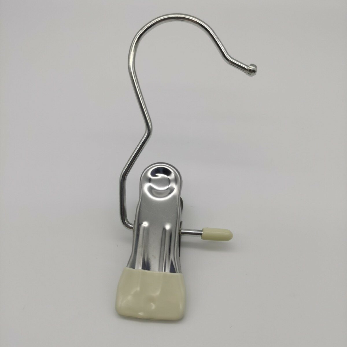 Нержавеющие крючковые зажимы для сушки белья дома и на балконе, одиночный комплект, цвет бежевый