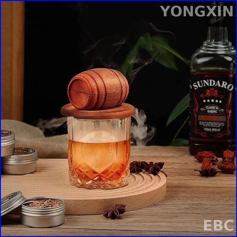 Набор бармена Whiskey Smoker Kit 12 шт, набор для копчения виски, с подарочной упаковкой и щепой — фото 1