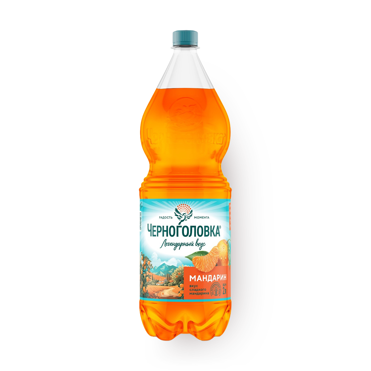 Газированный напиток "Черноголовка" со вкусом мандарина, 2 л