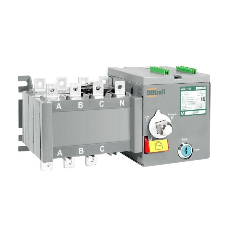 Ввод резерва автоматический АВР АВР-101 3п 32А 5кА на реверс. выкл.-разъед. с мотор. приводом DEKraft, SCHNEIDER ELECTRIC 42013DEK (1 шт.)
