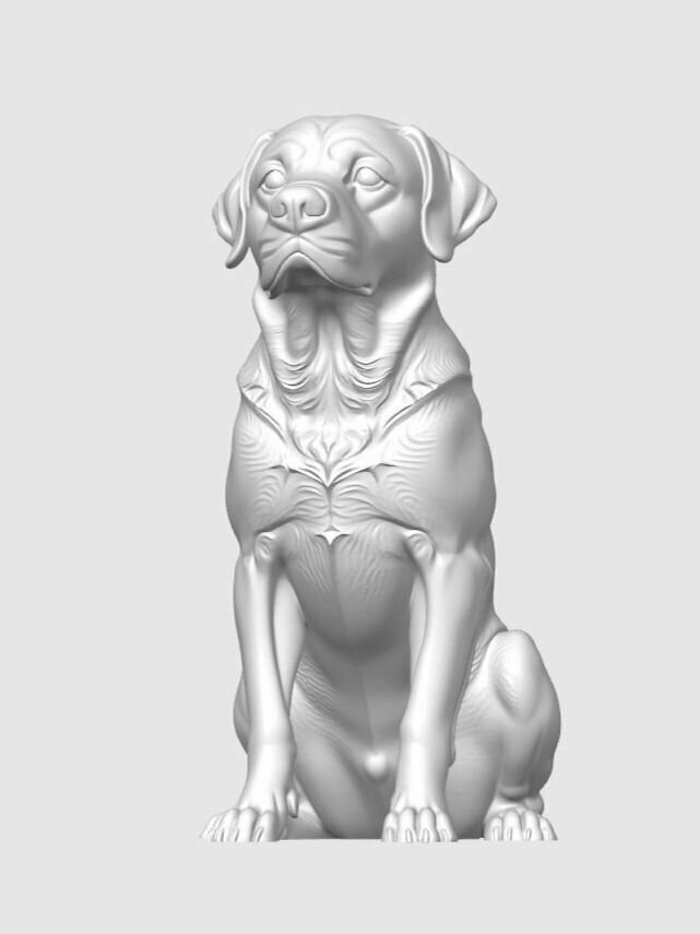 Эксклюзив! Ростовая статуэтка собаки - Лабрадор-ретривер (10 см, белый матовый) - Верный друг, подарок, талисман