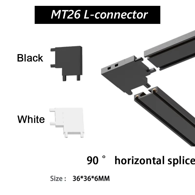 Магнитный трековый светильник MT26 черный/белый White, L-con