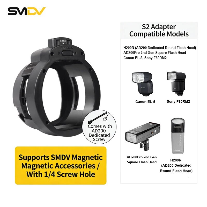 Адаптер SMDV S2 для вспышек Canon Sony Godox