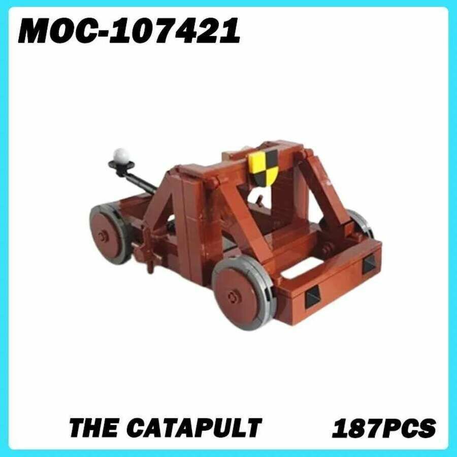 Конструктор MOC-107421 Микро Архитектурная серия Катапульта 187 деталей