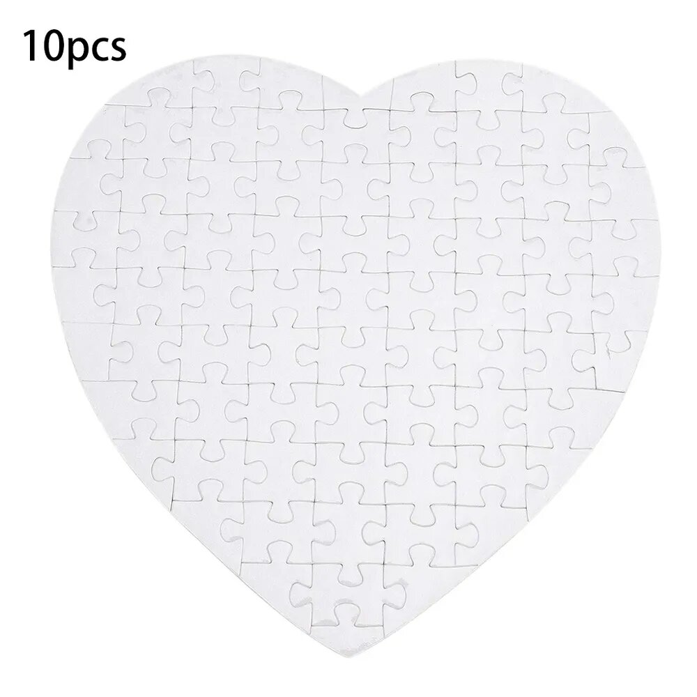 Сублимационный пазл в форме сердца 10шт DIY Craft Heart Jigsaw Puzzle Изделия для переноса своими руками — фото 1