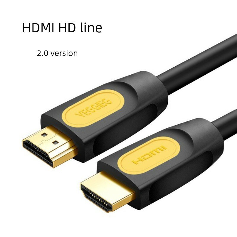 HDMI 2.0 кабель с золотым покрытием для 4K ТВ/ПК, черный 15 м с экранированными разъемами