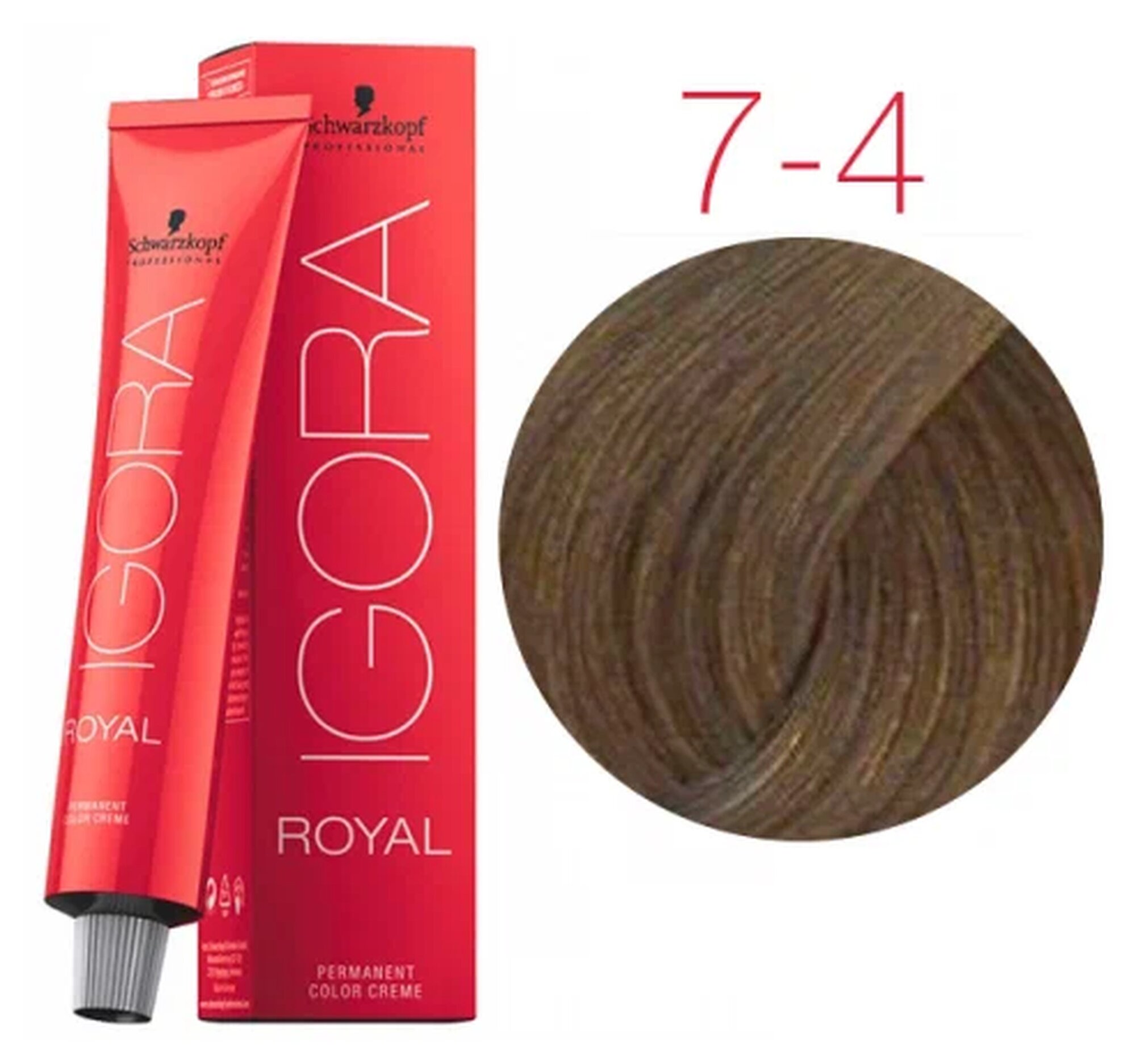 Schwarzkopf Professional Royal крем-краска, 7-4 средний русый бежевый, 60 мл