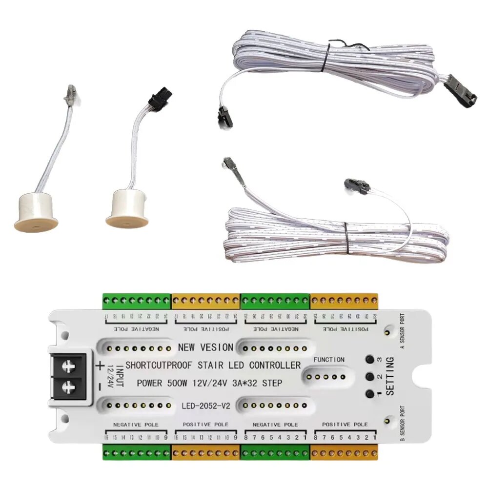 Контроллер ступенчатого освещения с 32-канальным датчиком движения