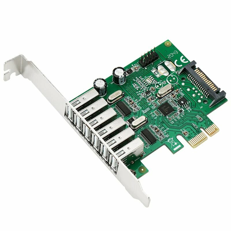 PCIe к 6-портовому расширительному модулю USB 2.0 с 9-контактным разъемом передней панели для настольных ПК