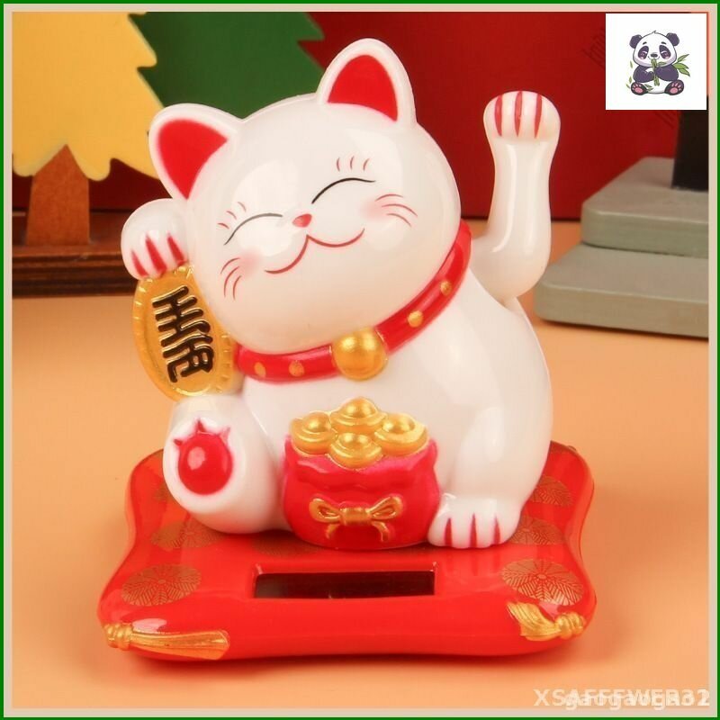 Статуэтка кот манэки нэко / кошка манеки неко белая