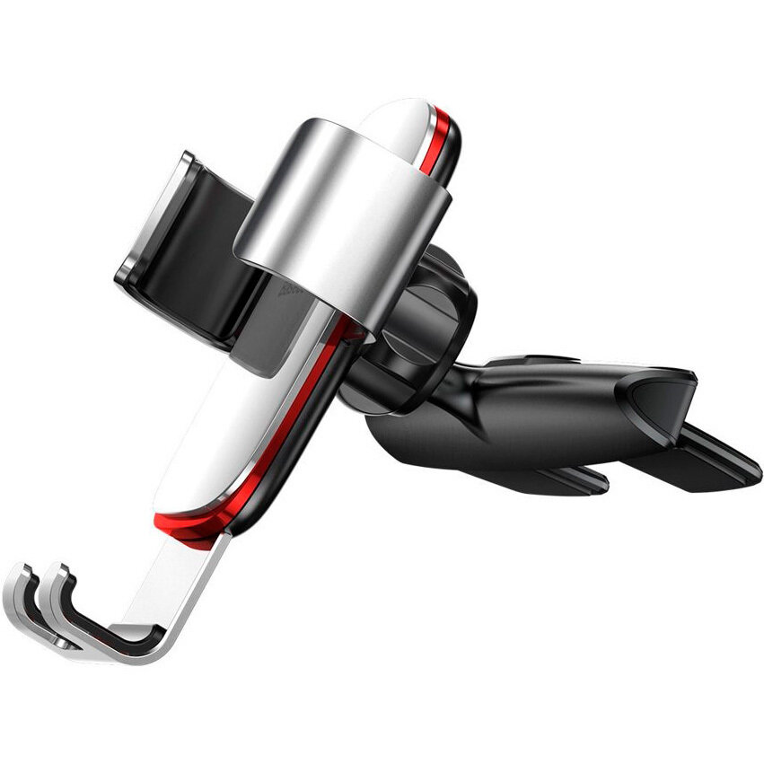 Держатель подставка гравитационный в CD слот, дисковод для телефона в автомобиль Baseus Metal Age Gravity CD Version SUYL-J0S Серебристый для Айфон, Самсунг