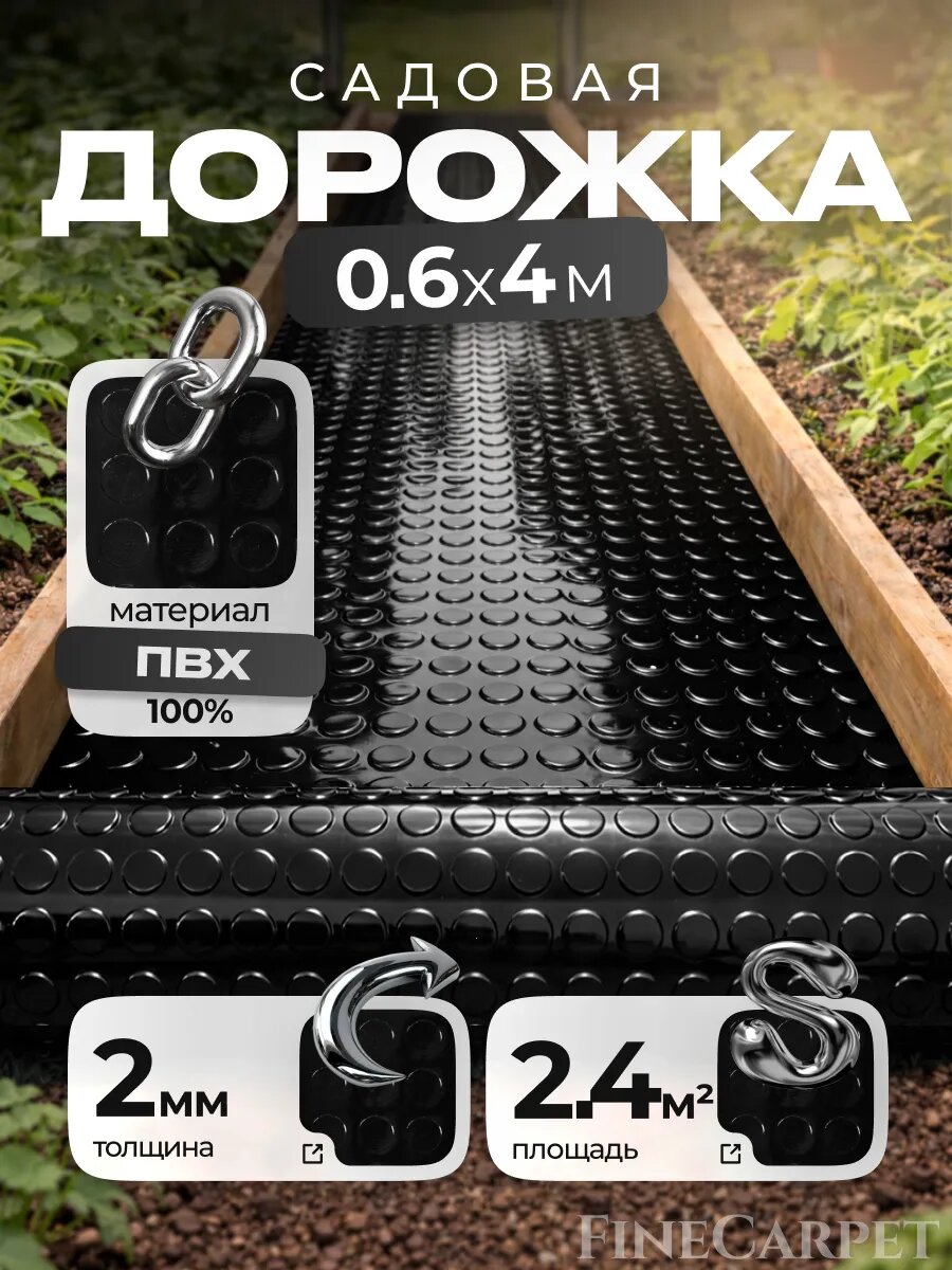 Садовая дорожка в рулоне ПВХ 60х400см