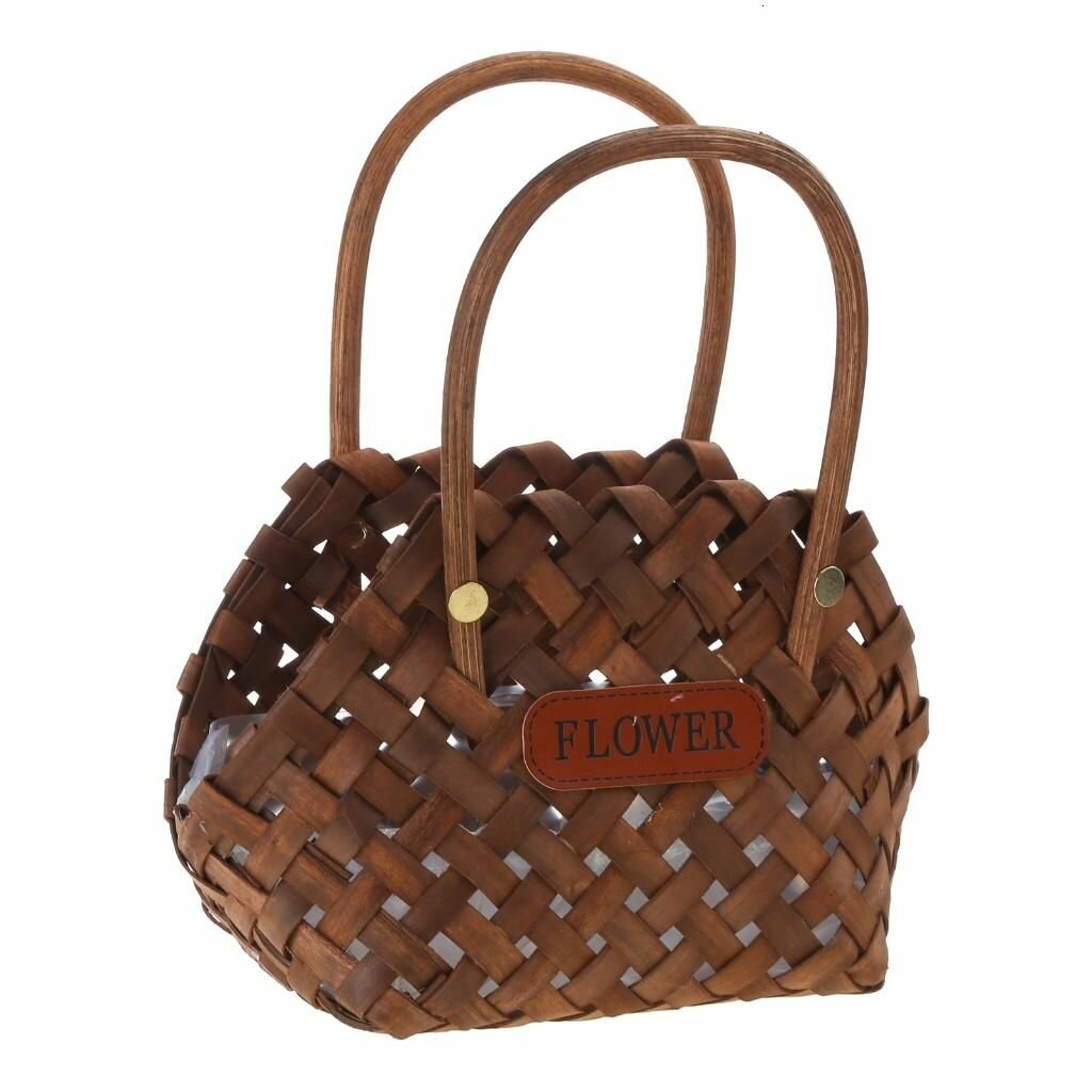 Деревянная корзина для хранения и декора дома, кухни и цветов, - 2