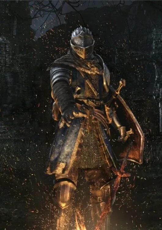 Алмазная Картина"Классическая Игра Dark Souls" 5D Круглый Бриллиант 30х40 См.