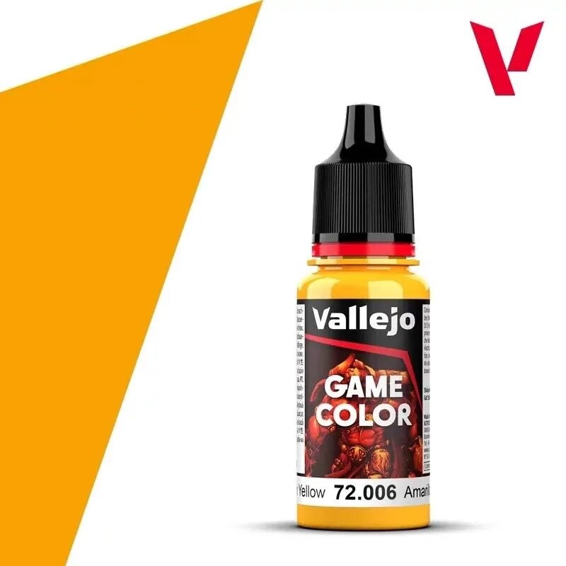 Vallejo Game Color Акриловая краска Yellow 72.006 Amarillo 17 мл. для моделей