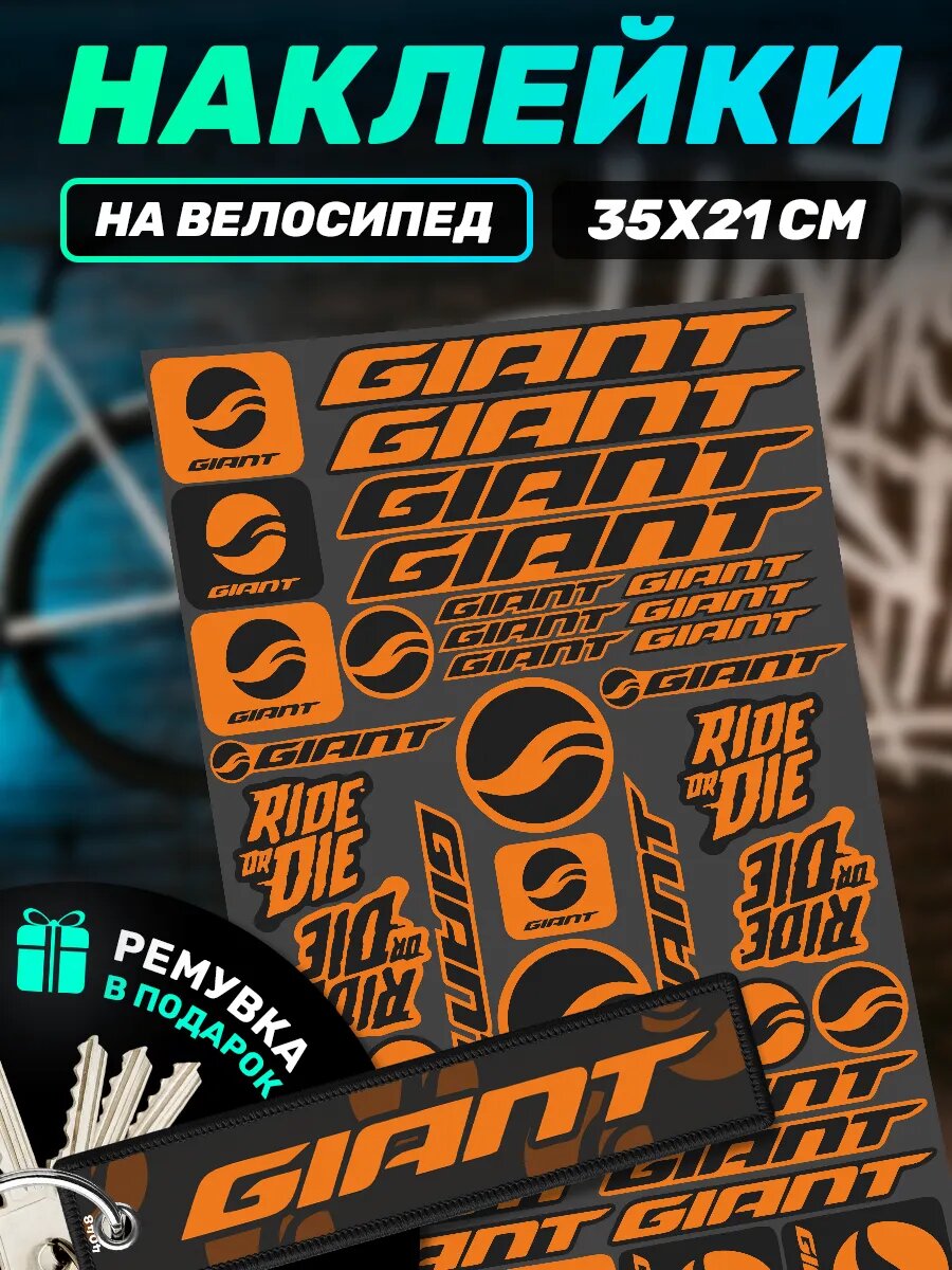 Наклейки на велосипед графика Giant