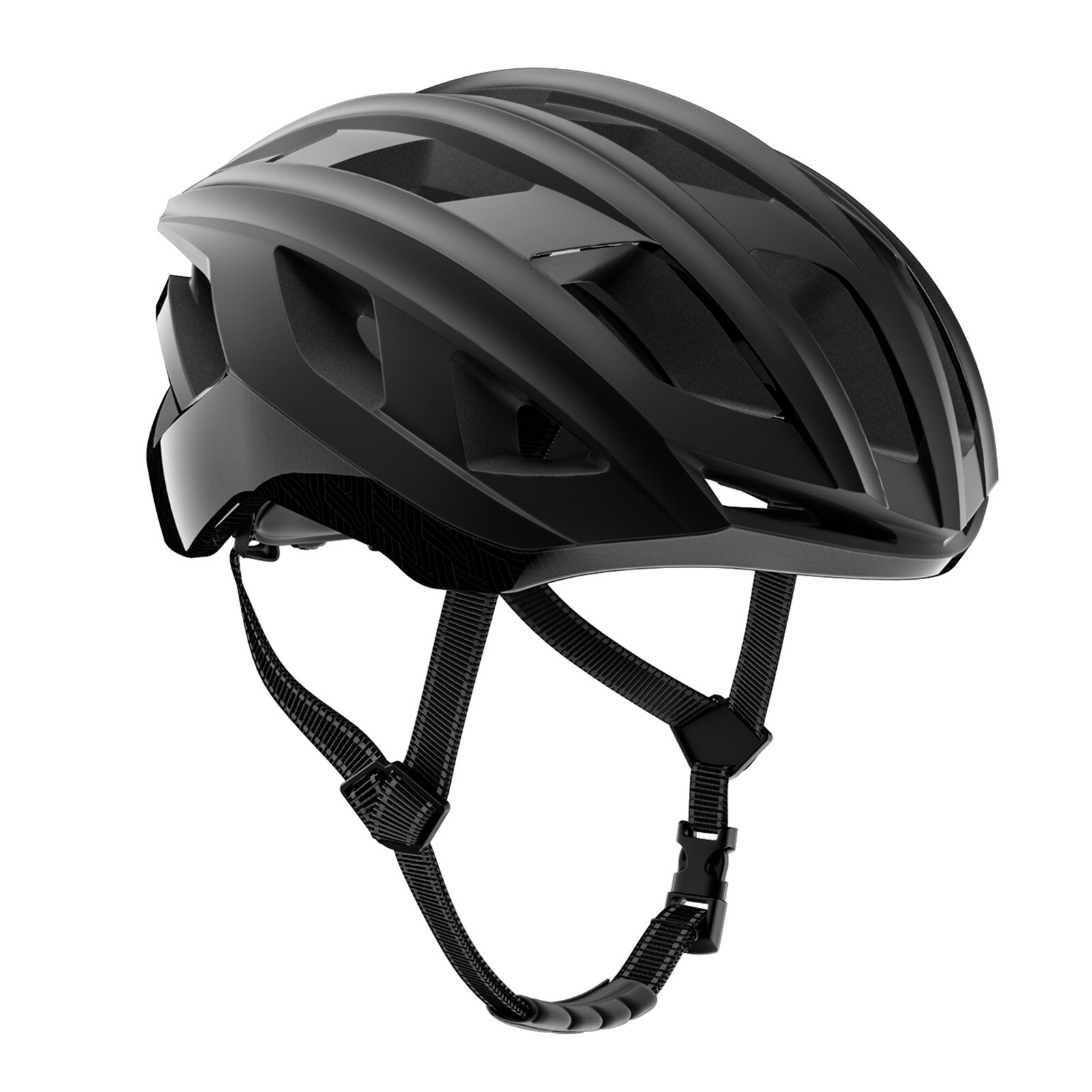 Шоссейный велошлем, аэродинамический, система регулировки, теневой черный, M