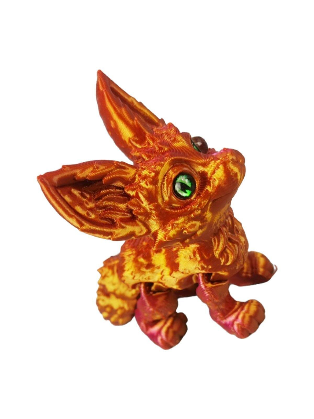 3D Печатные Лисы Реалистичные Безволосые Фигурки Лис Статуэтки Украшение Стола Милая Шарнирная Непоседливая Игрушка для Любителей Домашних Животных