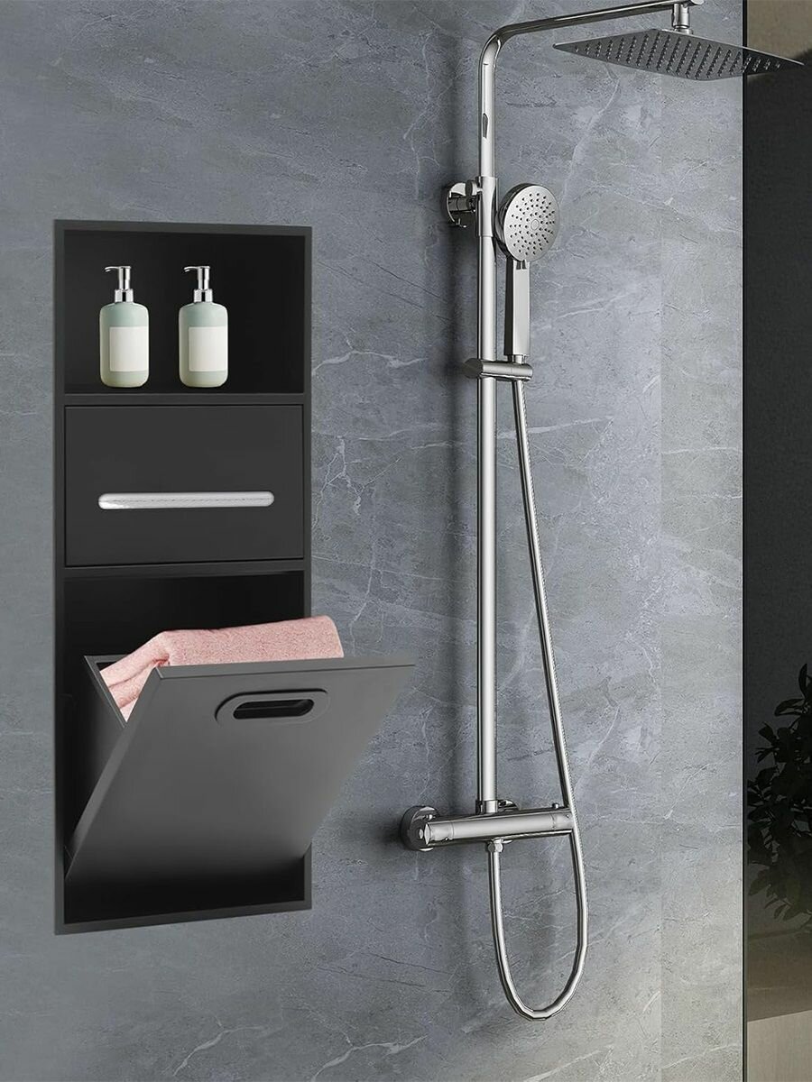 NOETLYO Встроенная ниша для ванной, Подходит для кухонь, гостиных, отелей и жилых помещений, 66*30*14cm, Подходит для кухни и ванной комнаты