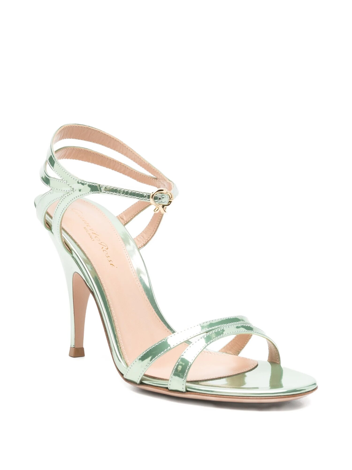 Босоножки Gianvito Rossi Metallic strap heeled sandals, размер 38 — фото 1
