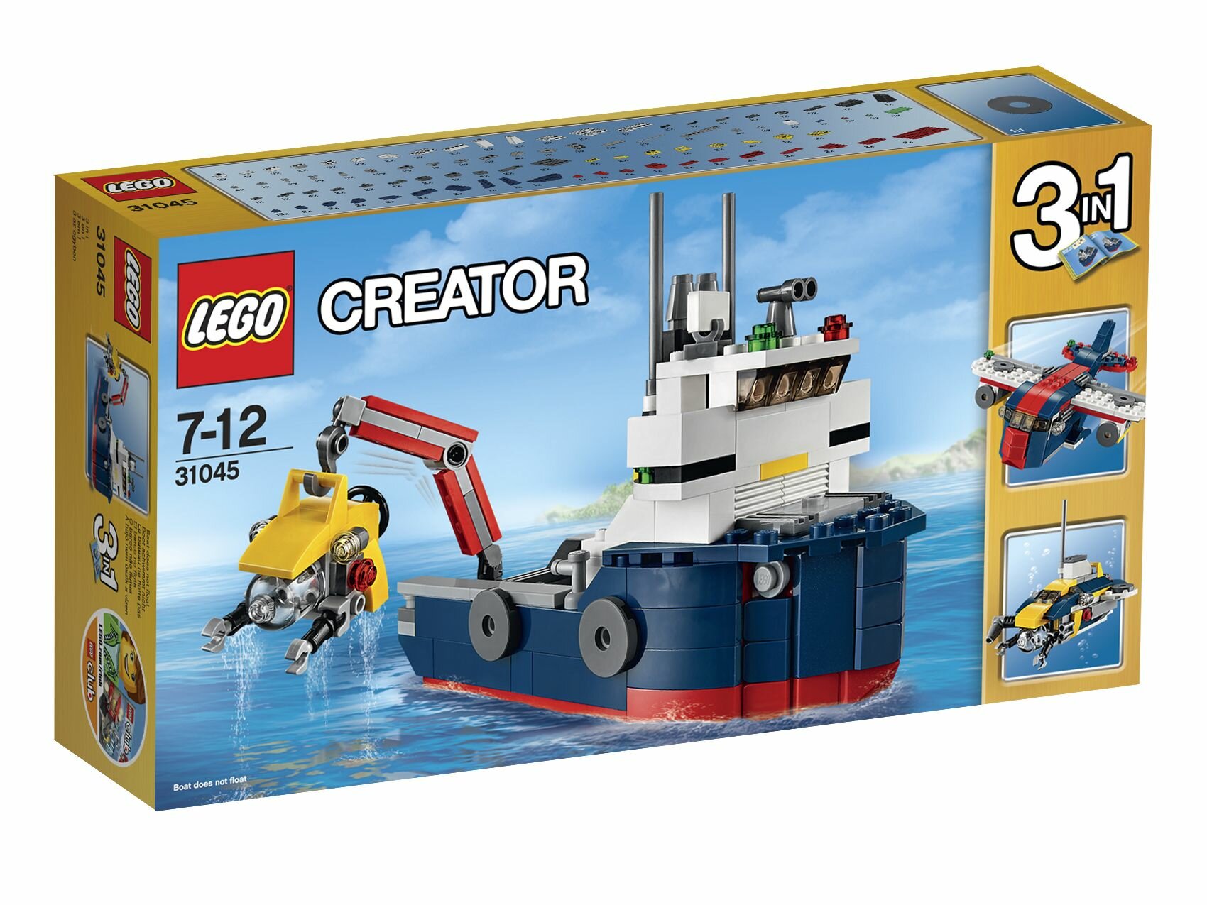 Конструктор LEGO Creator 31045 Ocean Explorer (Морская экспедиция) 2016 год