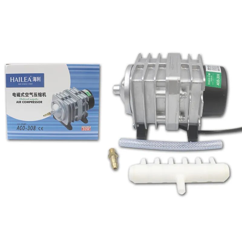 Воздушный компрессор hailea ACO-308 30 Вт 55 мин/л с 6-луночным шунтом