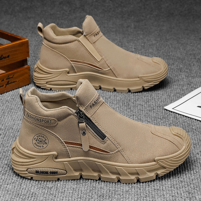 LUO Кроссовки Мужчины Зимой Теплые Плюш Увеличенная Подошва/CF56 khaki