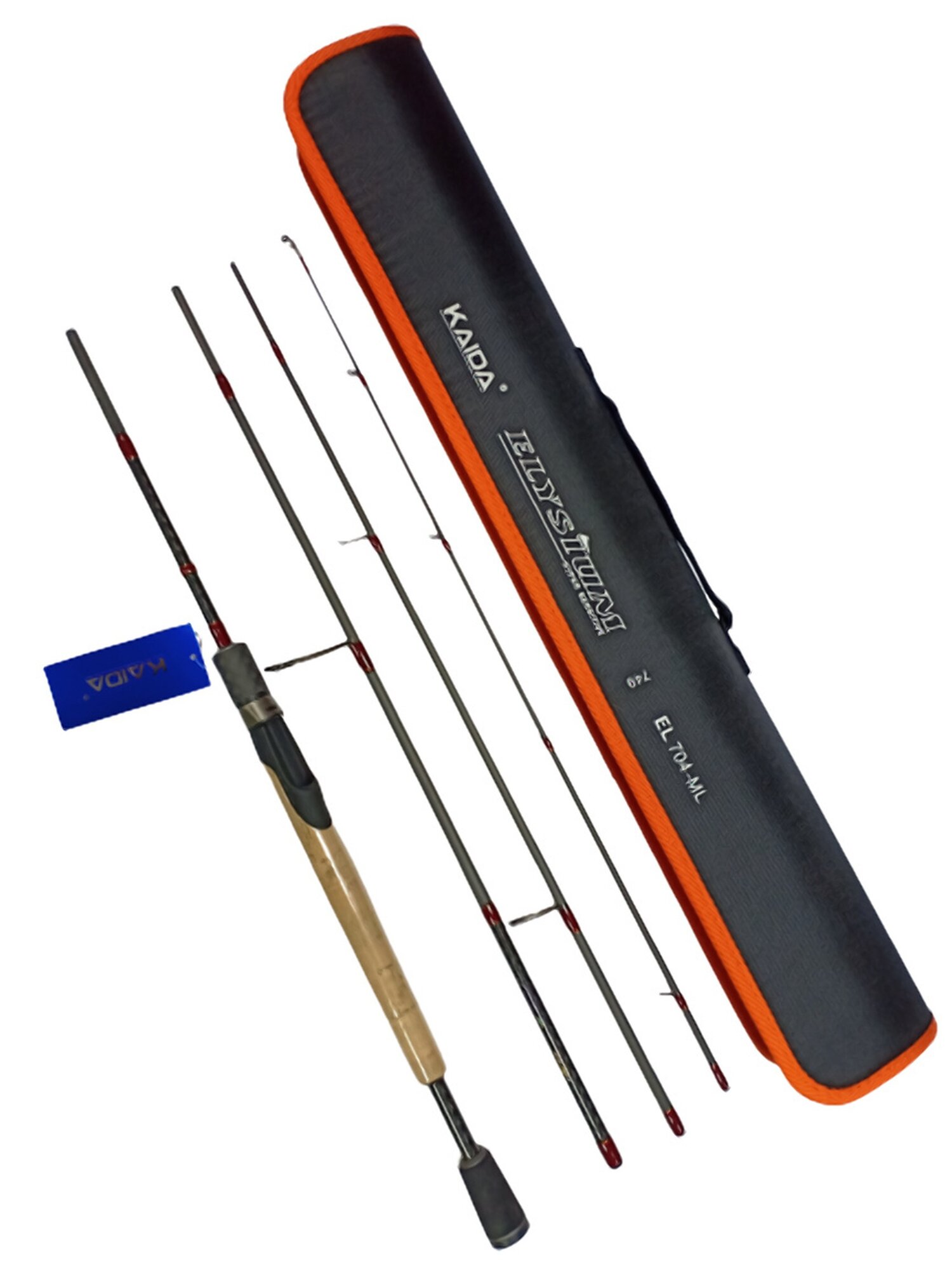 Спиннинг Kaida Elysium, штекерный, 198см, тест 2-21гр, жесткий чехол