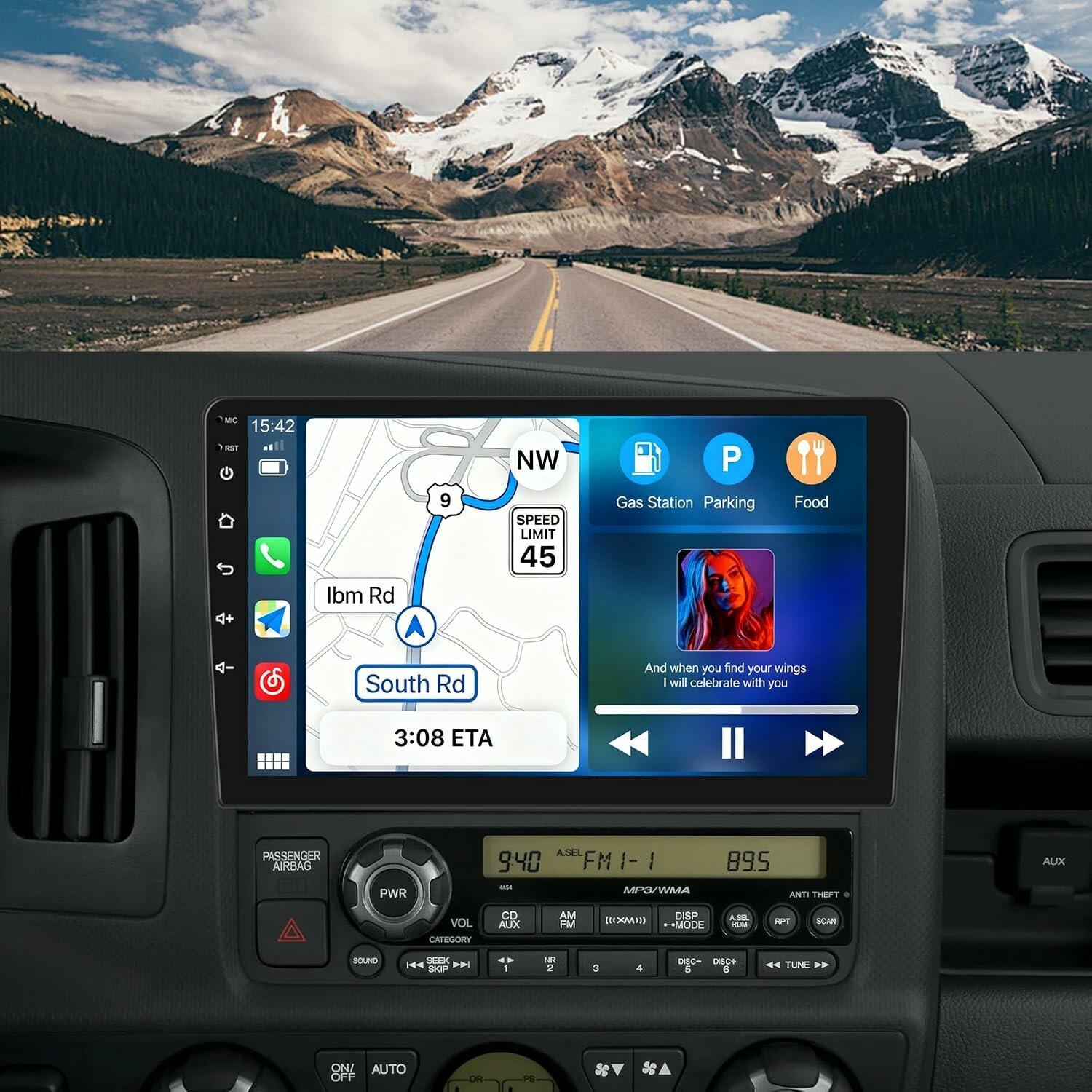 Автомобильная стереосистема 4G + 64G для Honda Ridgeline 2006-2014 гг. с беспроводной связью CarPlay и Android Auto,