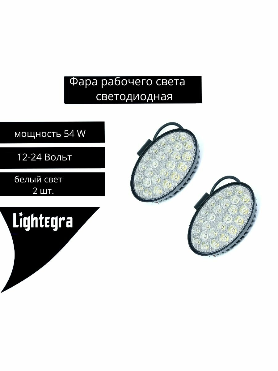2 шт. Автомобильные светодиодные LED фары рабочего света 27W 12-24 Вольт
