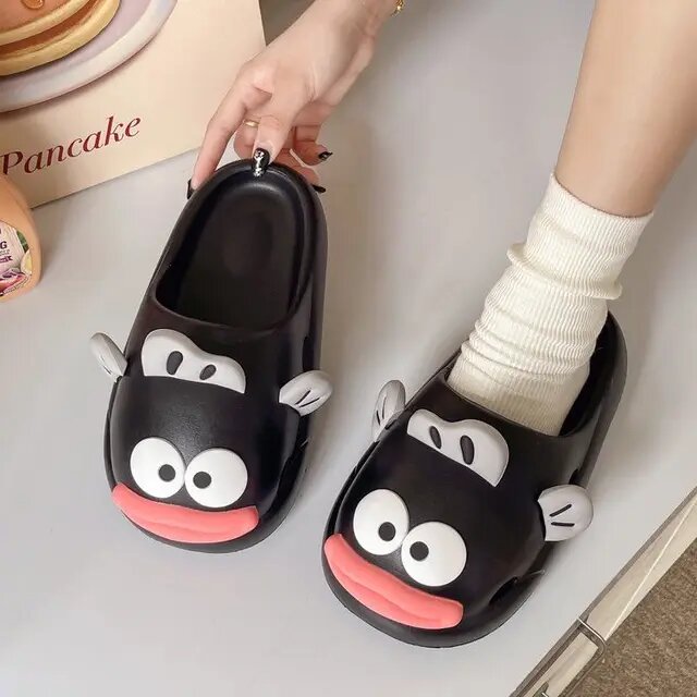 Sanrio мультфильм Hangyodon Новые Домашние домашние тапочки на толстой подошве Мягкие Шлепанцы Y2k для девочек забавная летняя обувь для женщин милые слипоны