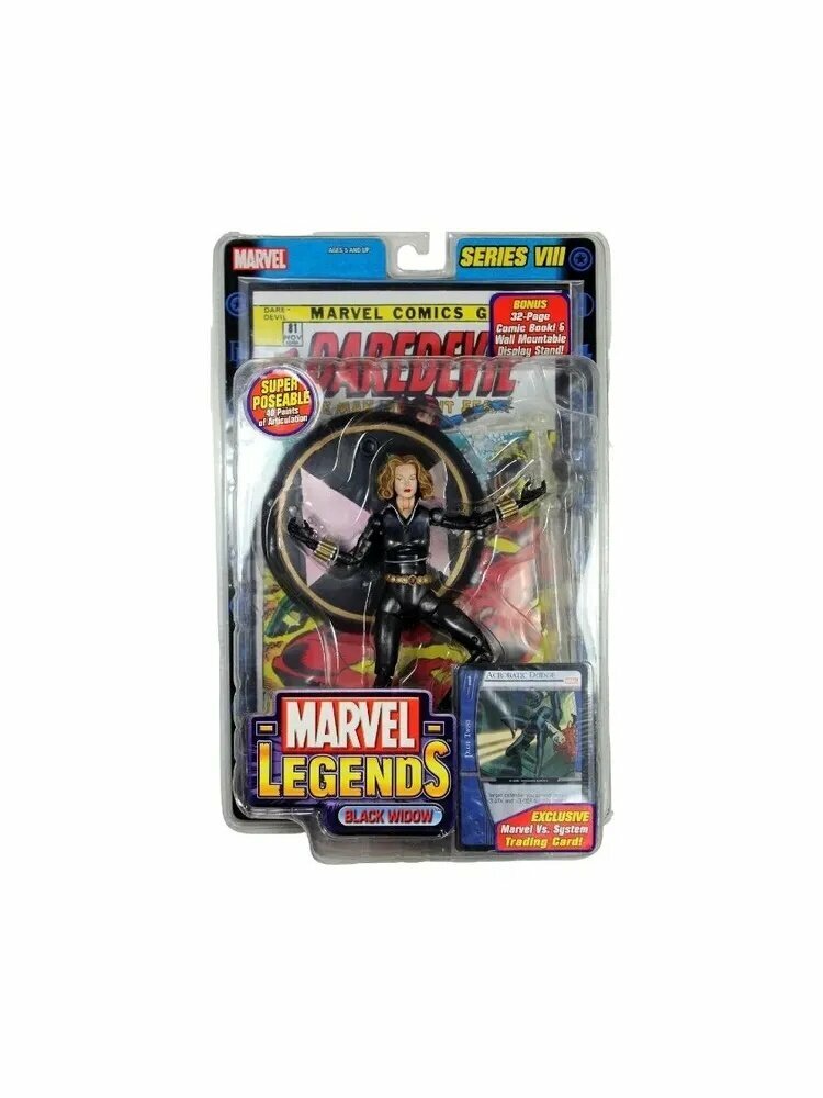 Вышло из печати фигурки Toybiz Hasbro Marvel Legends Series Action Figures Black Widow; С книгой комиксов