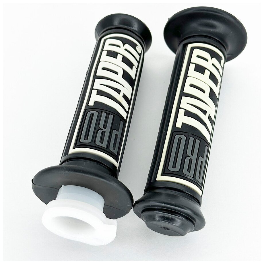 Ручки руля для мотоцикла и скутера (грипсы) PROTAPER 2 XG-27 со вставкой красные.