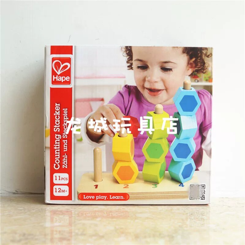 Hape Цифровая Стак-Игра для Детей Ясельного Возраста - Образовательные Деревянные Пазлы с Цифрами для Малышей