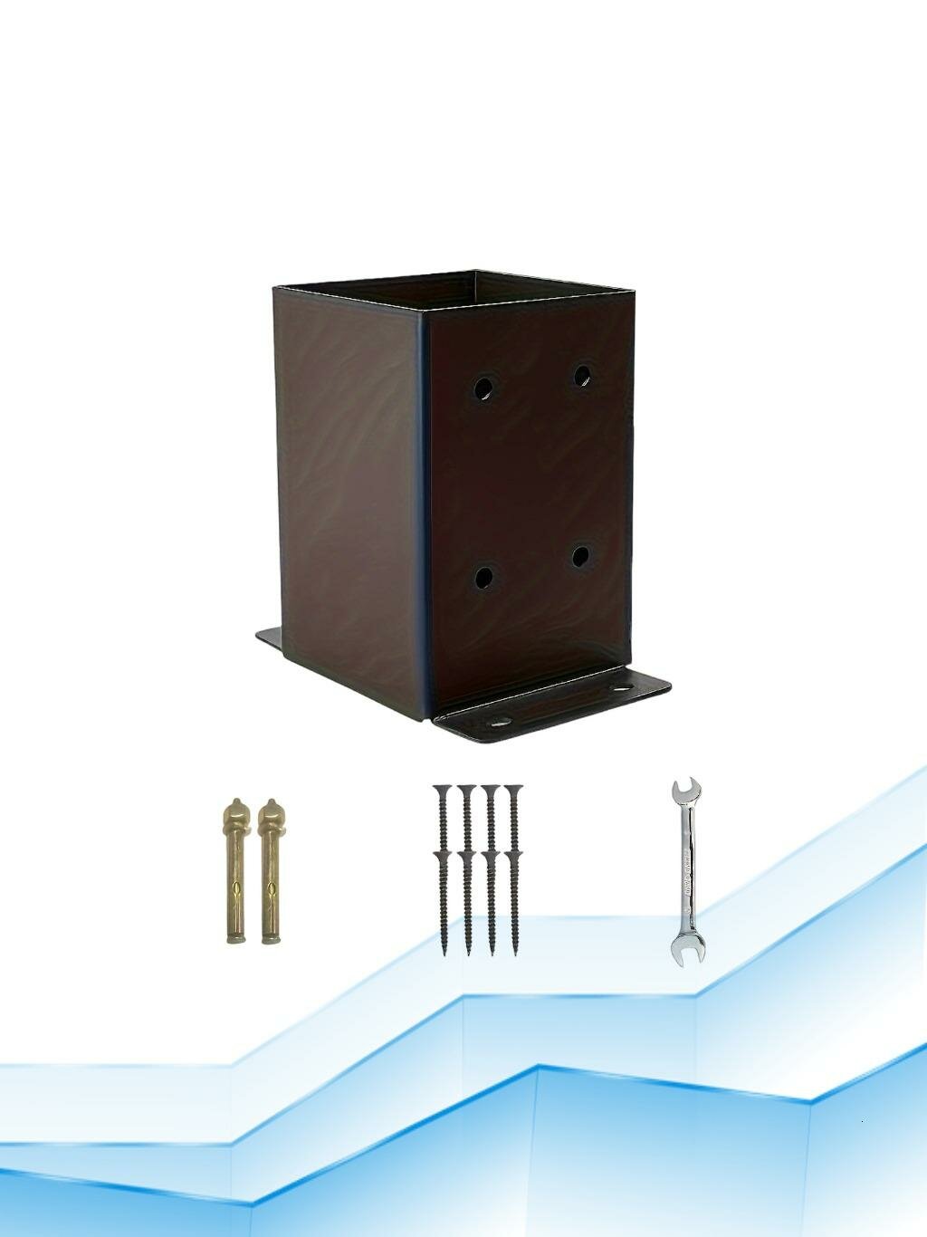 Тяжелый металлический кронштейн для столбов ограждения, 1 шт.