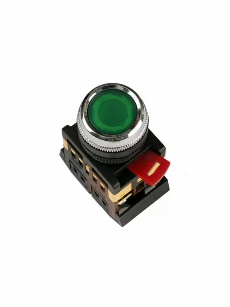 Кнопка зеленая ABLF-22 1з+1р с подсветкой неон 240В IEK BBT10-ABLF-K06