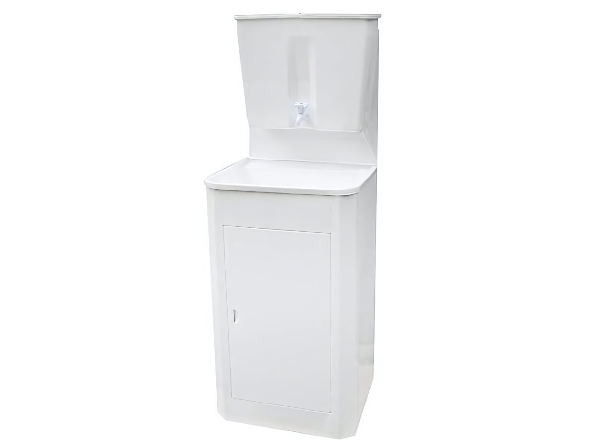 Умывальник дачный "Мойдодыр" 17л, белый пластиковый корпус, прочная мойка для сада и загородного дома